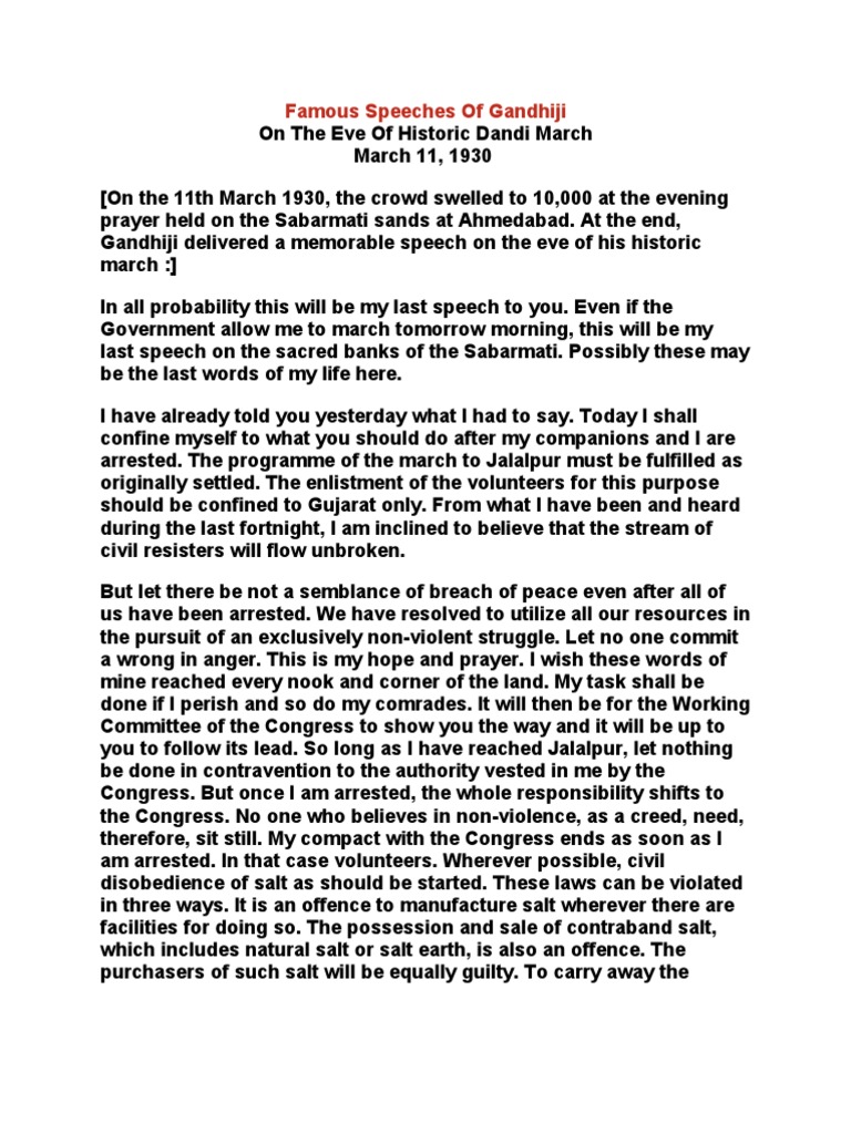 On The Eve of Historic Dandi March | PDF | Mahatma Gandhi | Government