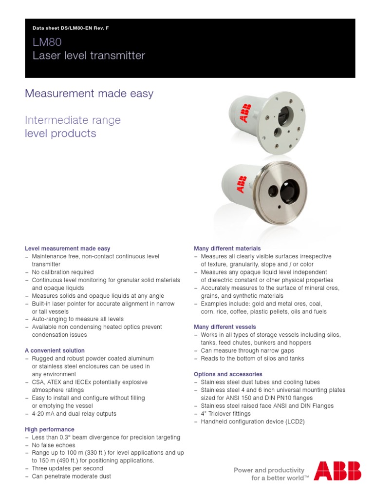 DS - LM80-EN Rev F | PDF | Laser | Electrical Engineering