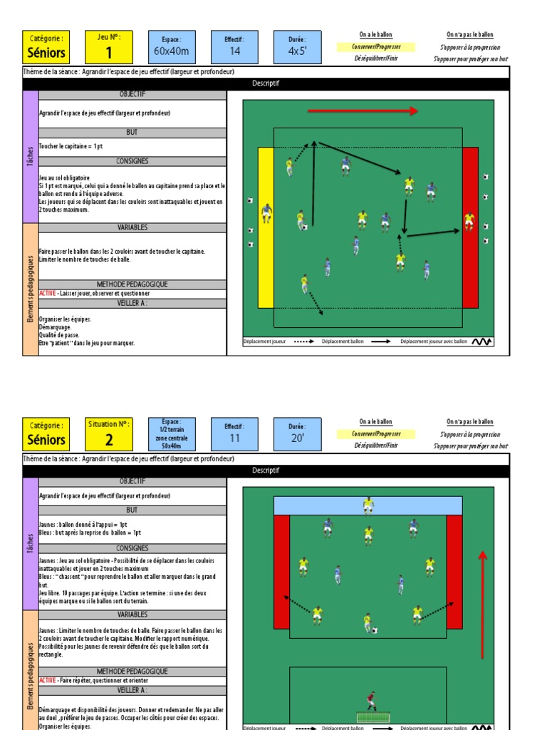 Seances Senior | PDF | Défenseur (football) | Attaquant (football)