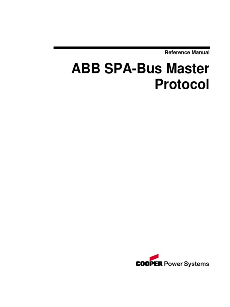 ABB SPA-Bus Master Protocol: Reference Manual | PDF | Input/Output | Data