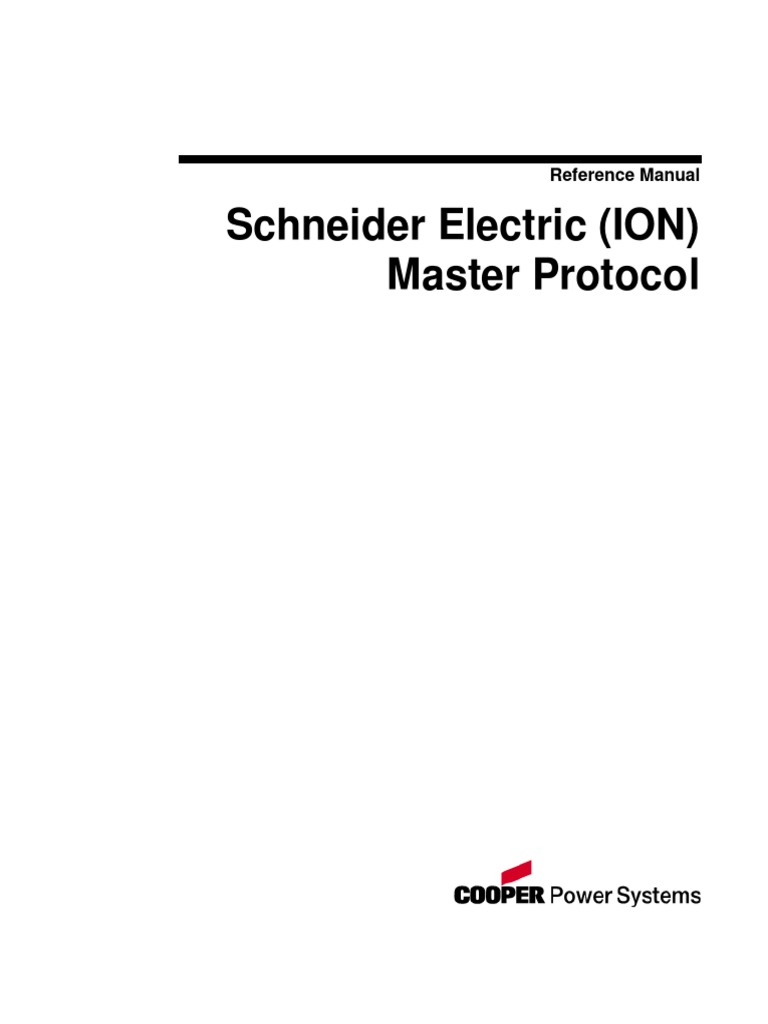 Schneider Electric (ION) Master Protocol | PDF | Data | Input/Output