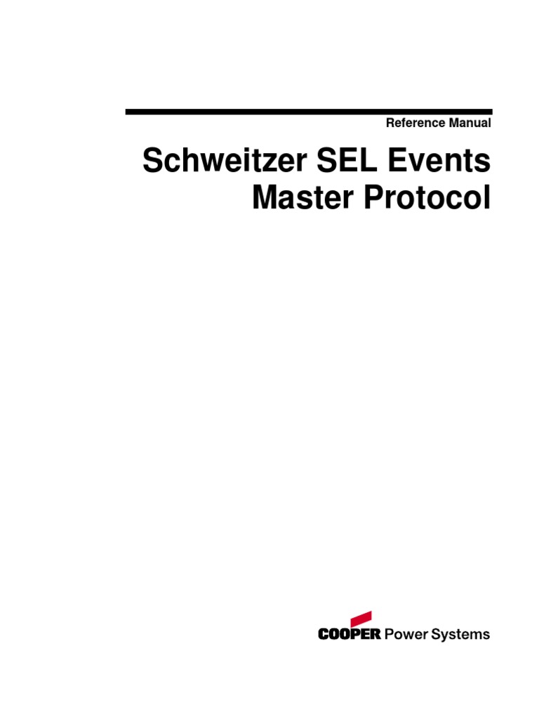 Schweitzer SEL Events Master Protocol | PDF | Copyright | Booting