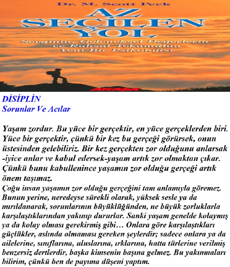 DR M Scott Peck Az Secilen Yol | PDF