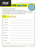 Figurative Language Quiz and Answers | PDF | Cognition | Poetic Devices