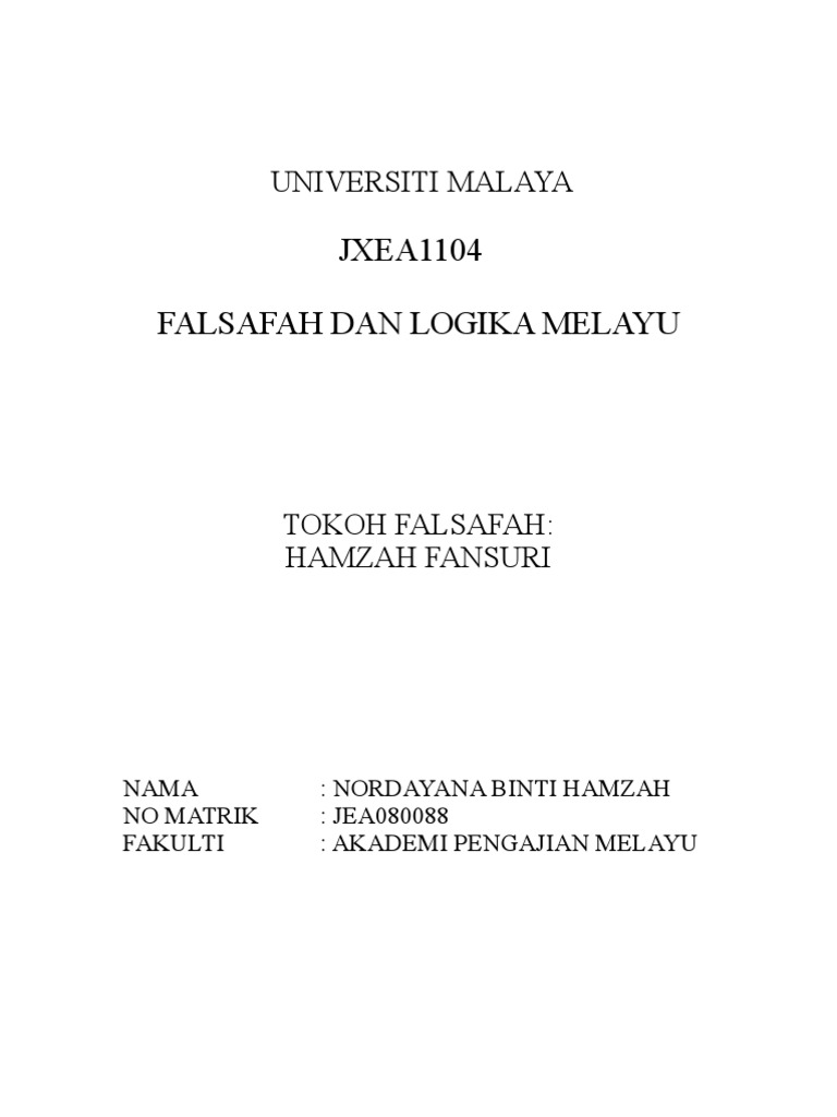 Hamzah Fansuri | PDF