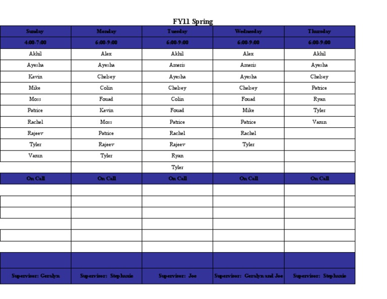 Spring Finals Week Schedule | PDF