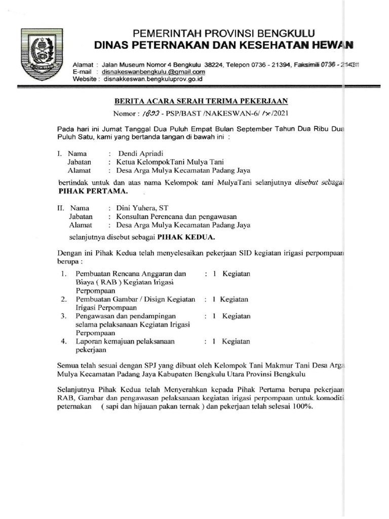 BAST Konsultan Poktan Mulya Tani | PDF