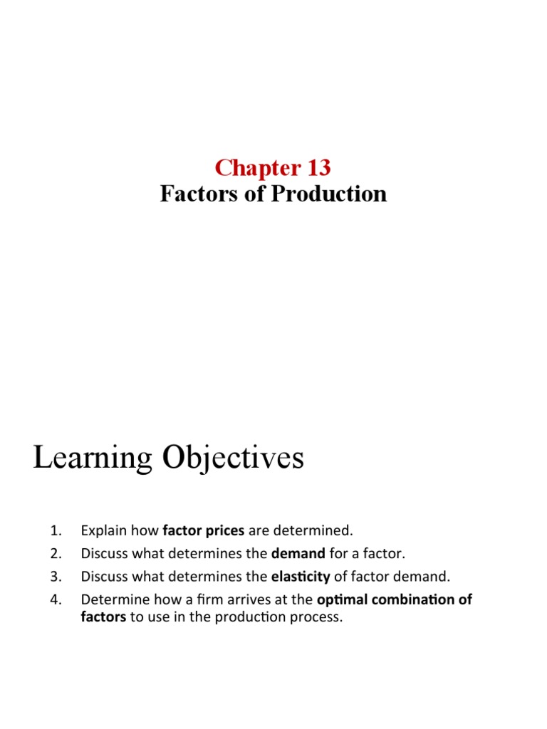 Factors Market | PDF | Demand | Labour Economics