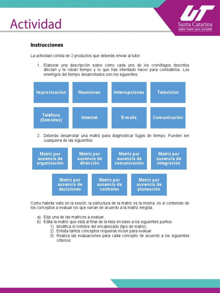 Act2 Adt Xx2 | PDF | Matriz (Matemáticas) | Planificación