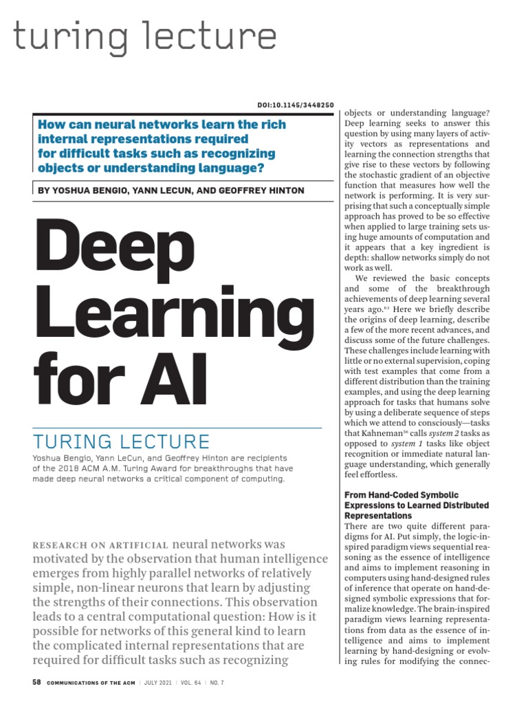 Hinton - Deep Learning For AI | PDF | Deep Learning | Artificial Neural ...