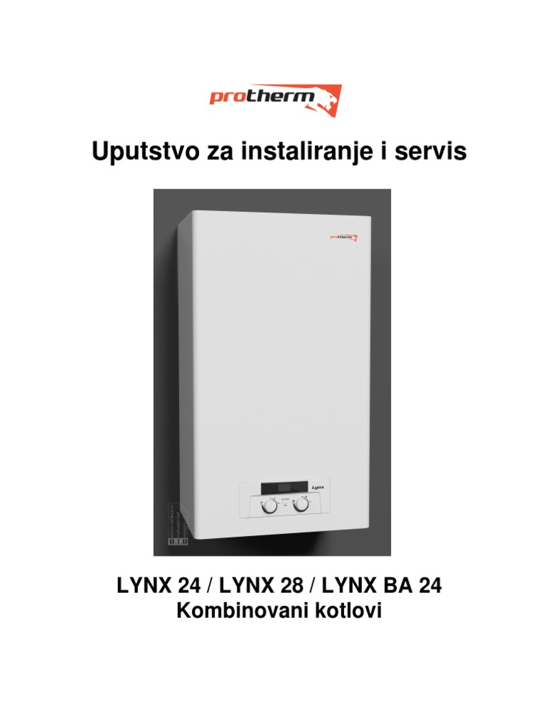 Protherm Lynx Uputstvo Za Instaliranje I Servis 824765 | PDF