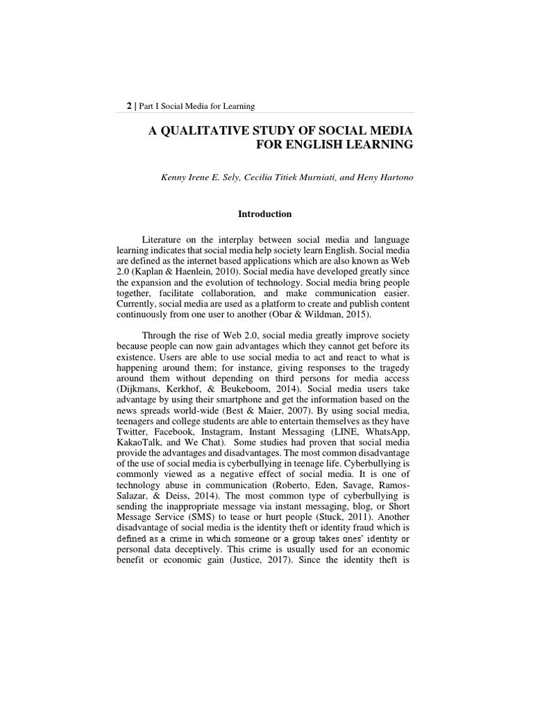 A Qualitative Study of Social Media | PDF | Popular Culture & Media ...