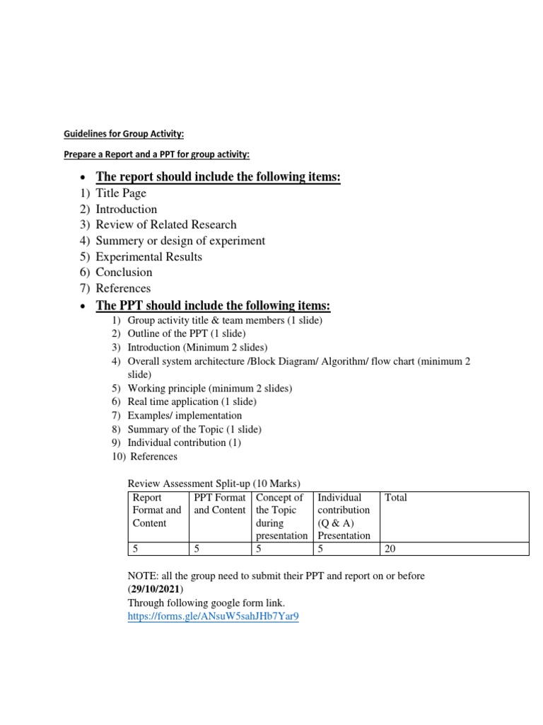 Guideline For Group Activity-AIH | PDF