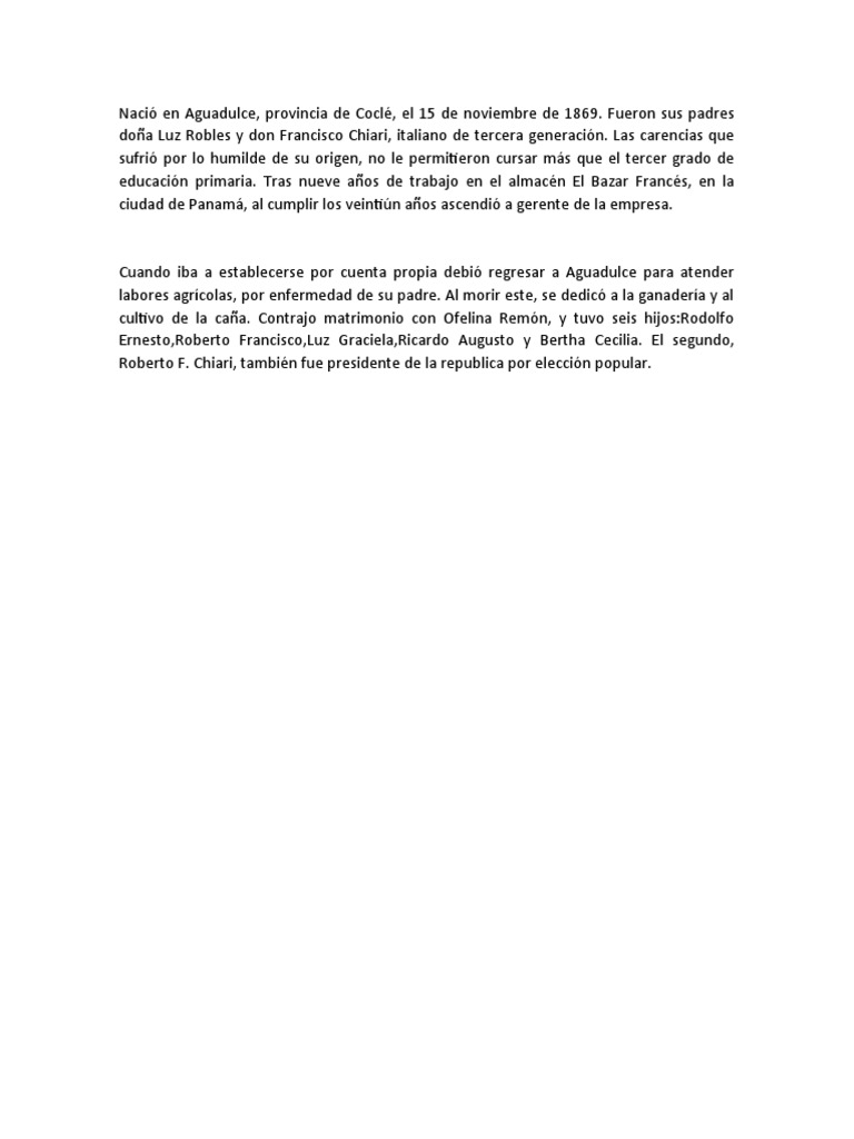 Biografía de Roberto F. Chiari | PDF