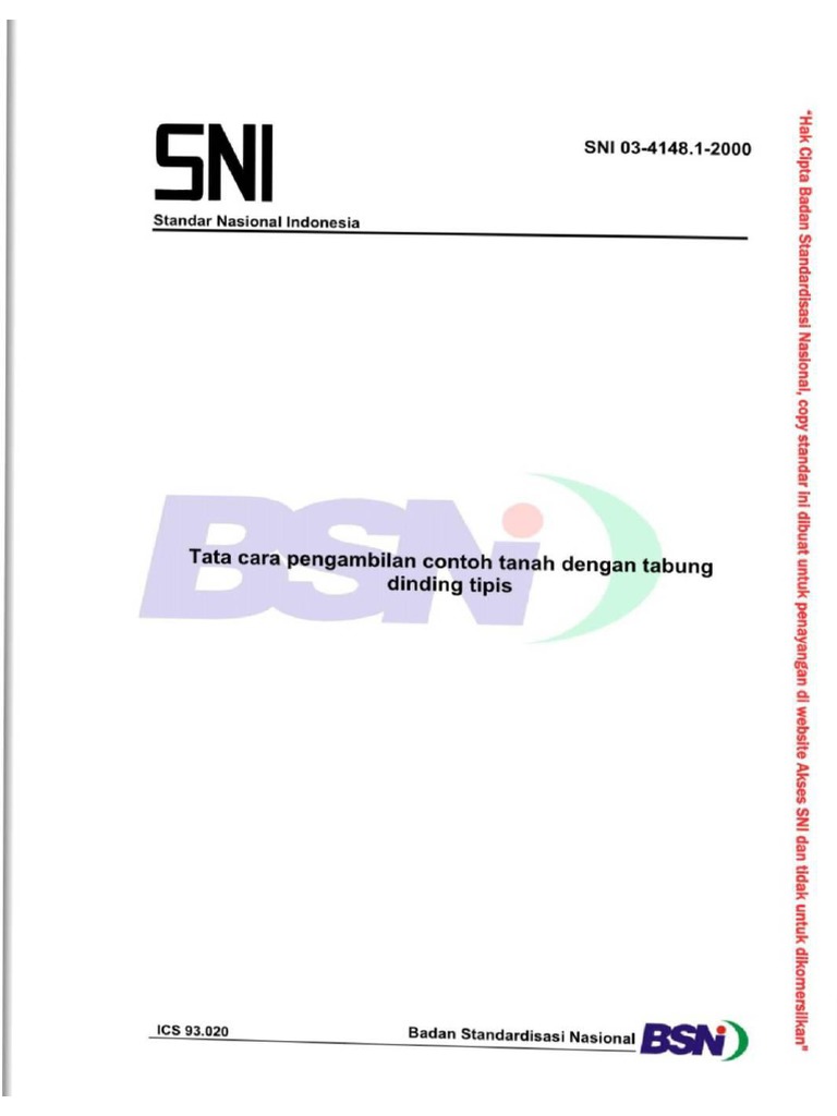 Sni 03-4148.1-2002 | PDF