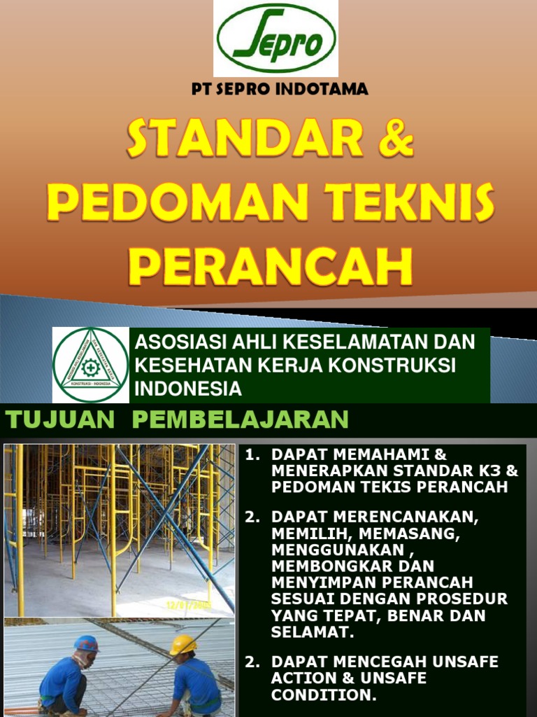 Standar & Pedoman Teknis Perancah | PDF