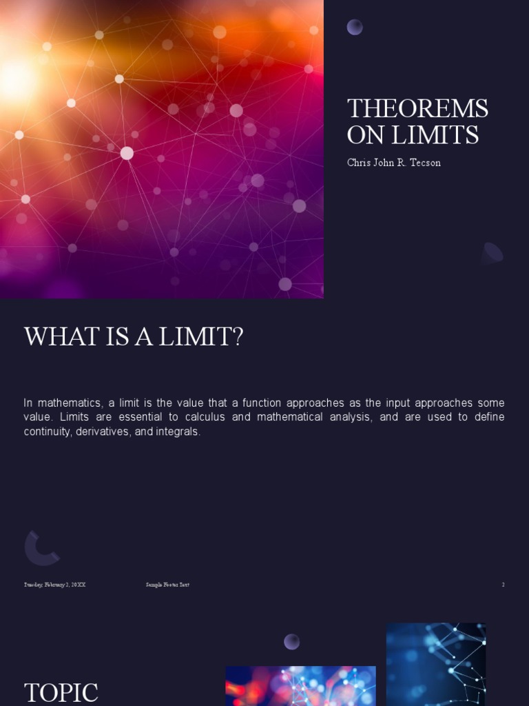 TECSON - THEOREMS ON LIMITS - MAT060 - CcUu | PDF | Function (Mathematics) | Calculus