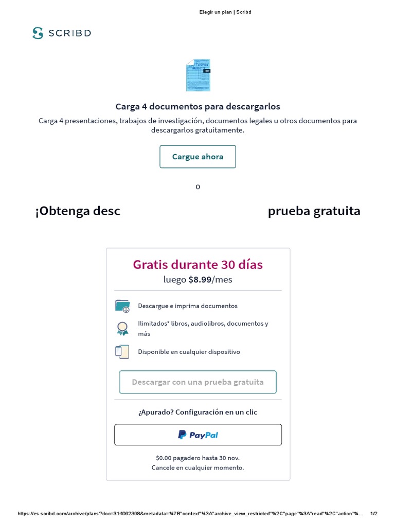 ¡Obtenga Desc Prueba Gratuita: Gratis Durante 30 Días | PDF