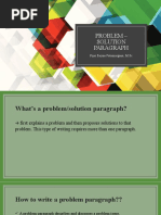 Developing Paragraphs - PROBLEM & SOLUTION | PDF | Paragraph | Communication