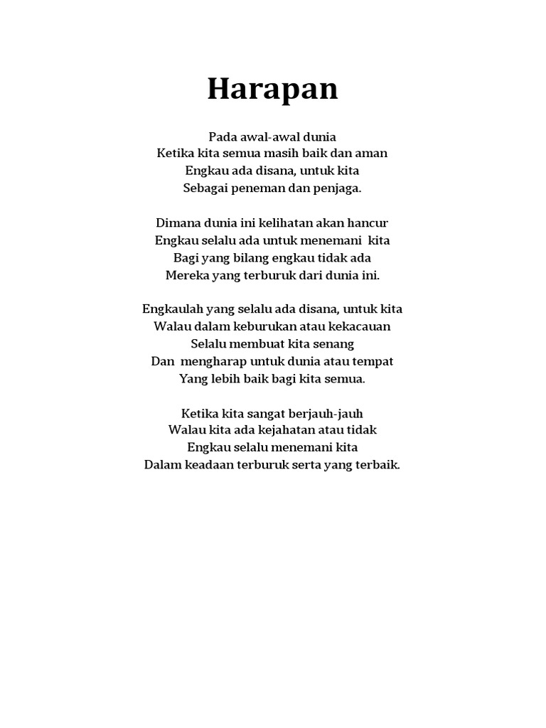 Puisi Harapan Gordon123 | PDF | Kesehatan Holistik