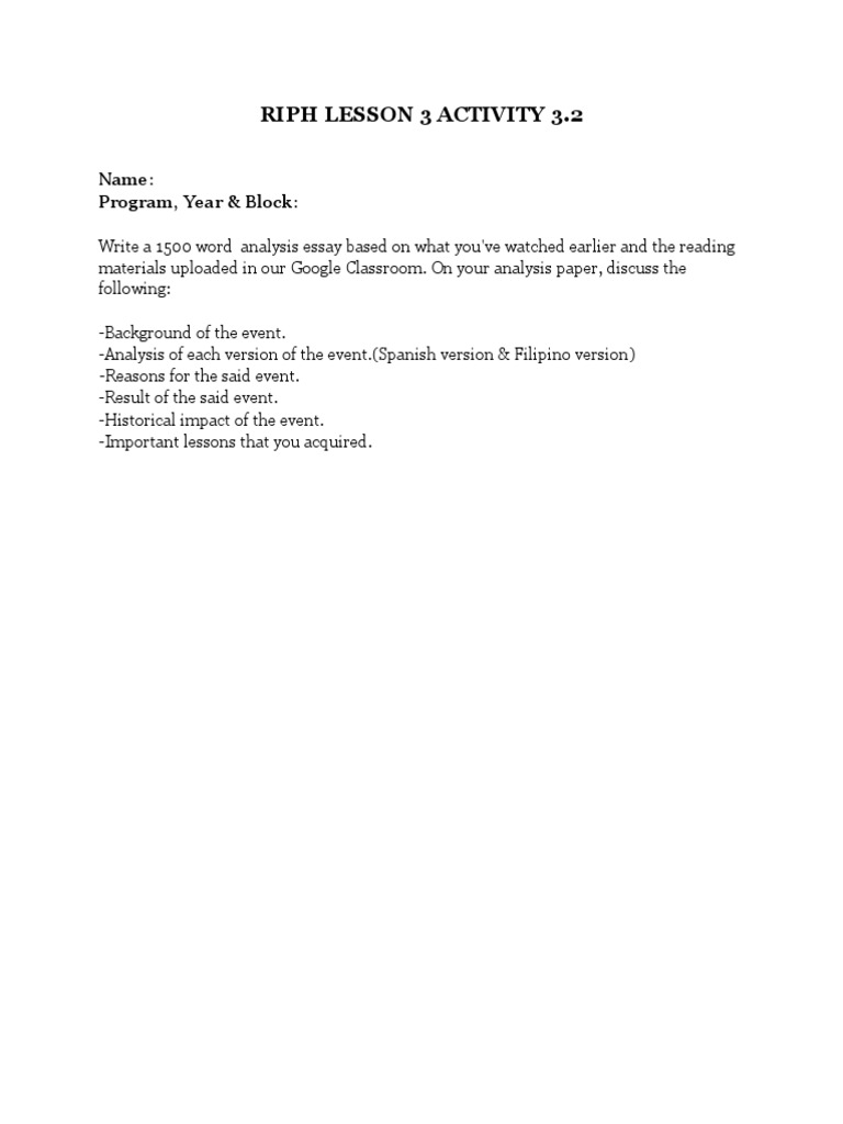 BSSW Riph Lesson 3 Activity 3 | PDF