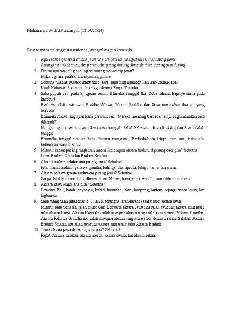 Asal-Usul Aksara Jawa | PDF