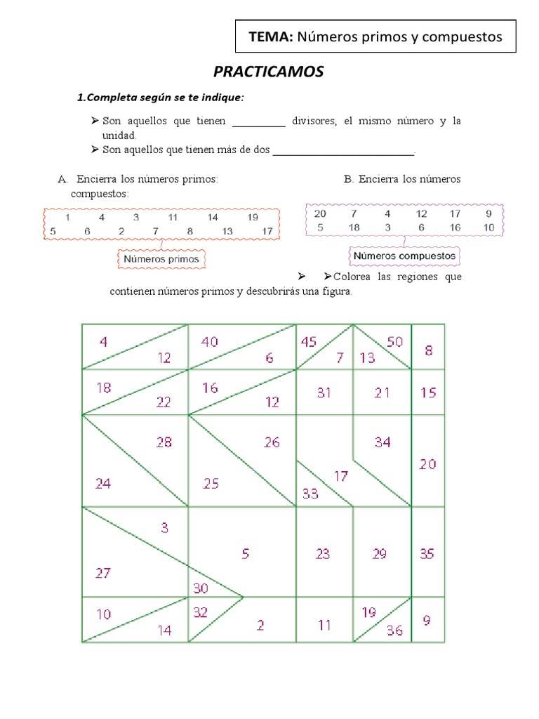 Números Primos y Compuestos | PDF