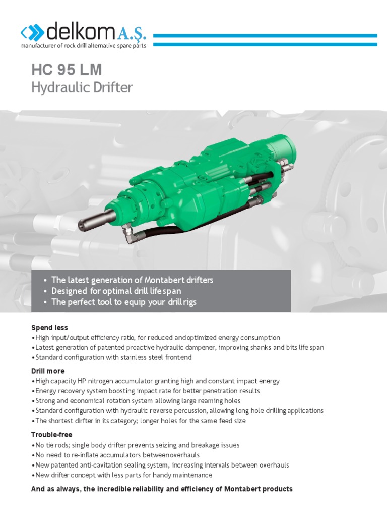 HC 95 LM: Hydraulic Drifter | PDF | Mechanical Engineering ...