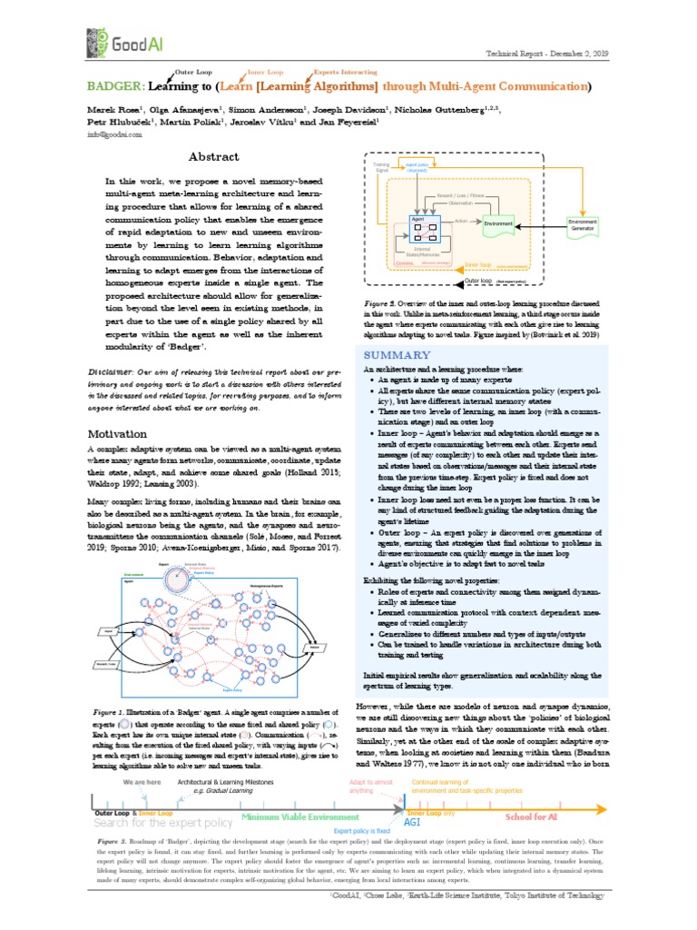 Rosa Et Al. - 2019 - BADGER Learning To (Learn (Learning Algorithms) T | PDF | Artificial Neural ...