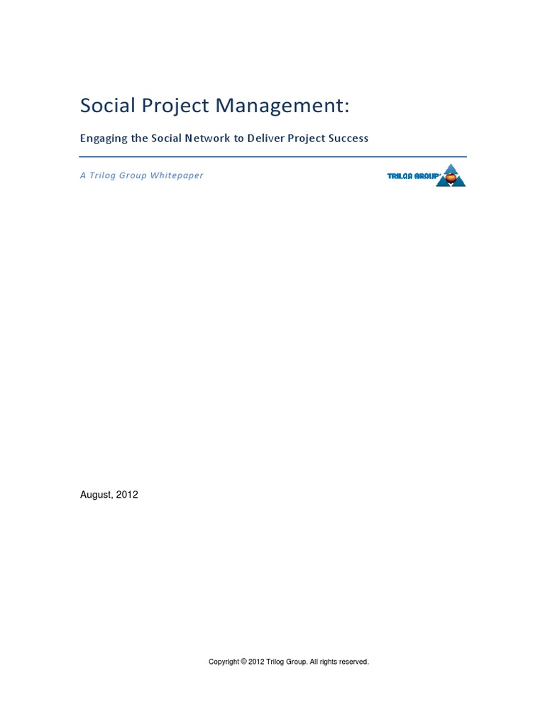 Social Project Management | PDF | Project Management | Web 2.0