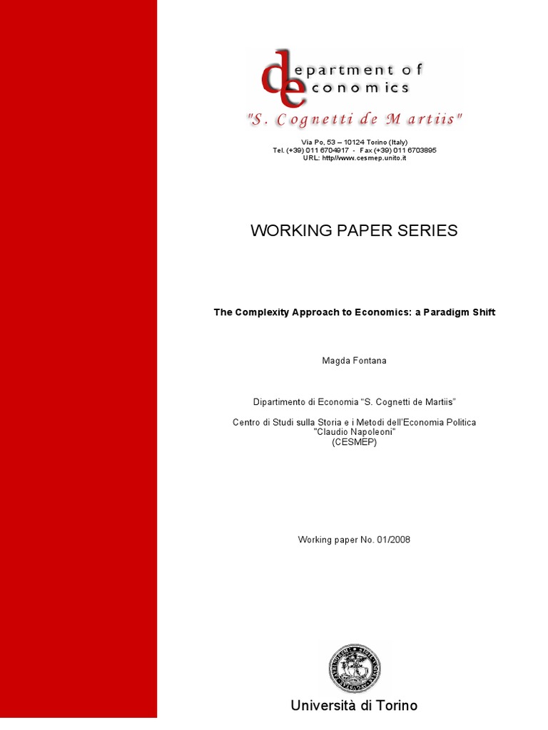 The Complexity Approach To Economics | PDF | Chaos Theory | Teaching Mathematics