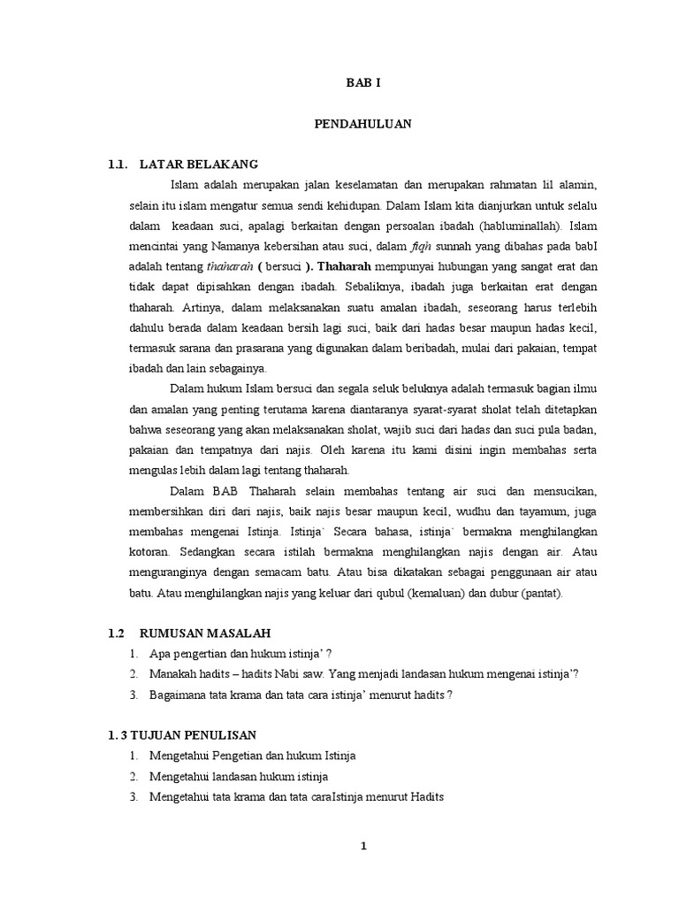 Syarat dan Tata Cara Istinja dalam Islam | PDF | Agama & Spiritualitas