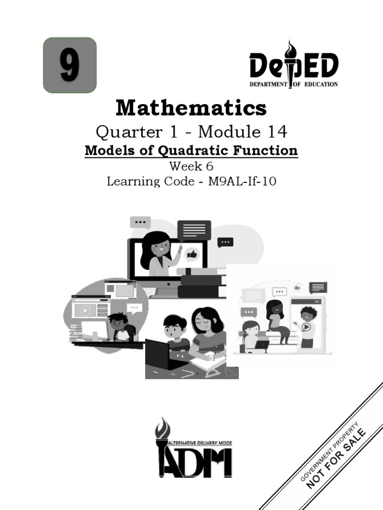 Math9 Quarter1 Module14 FINAL-V3-1 | PDF | Quadratic Equation ...