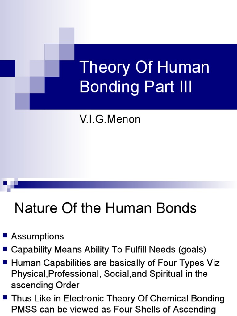 Theory of Human Bonding Part III | PDF | Chemistry | Economies