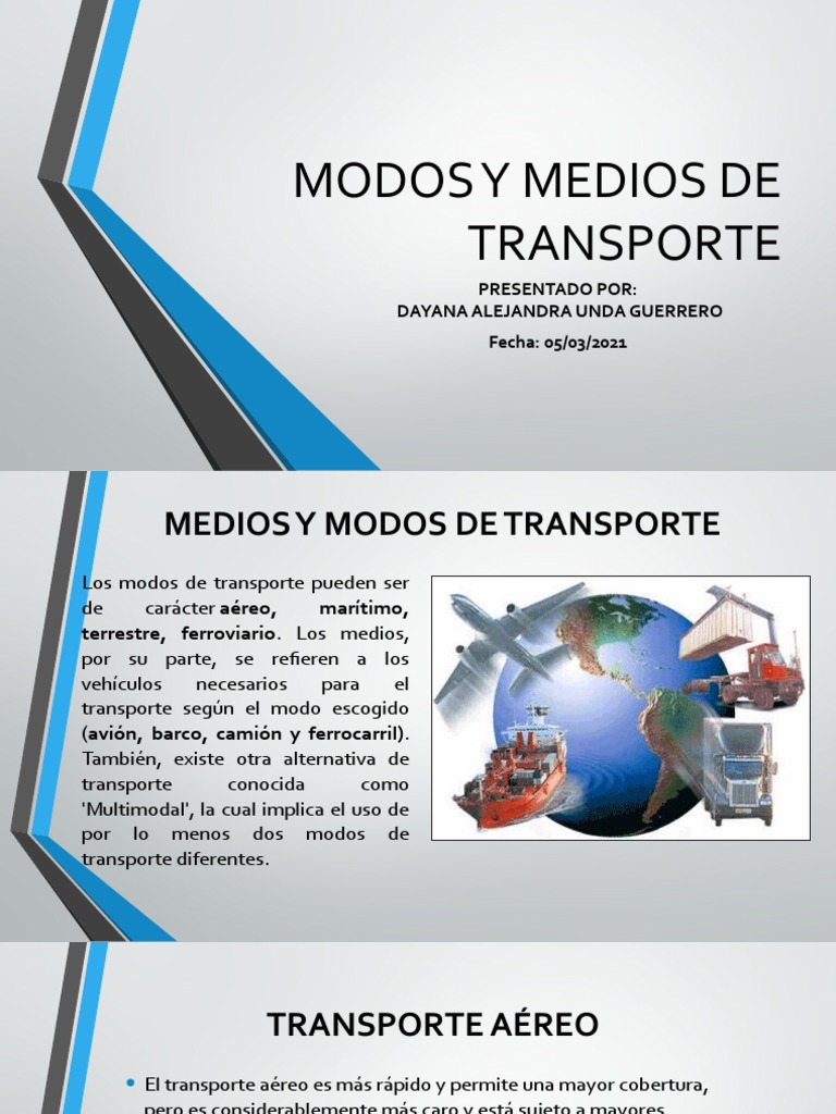 Modos y Medios de Transporte | PDF | Transporte | Transporte ferroviario