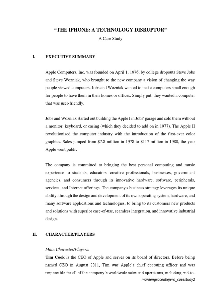 Apple iPhone Case Study Analysis | PDF | Apple Inc. | Smartphone