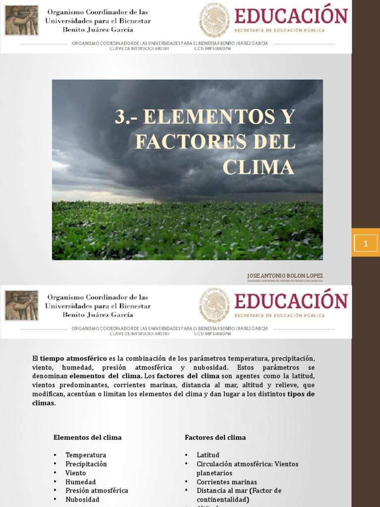 Elementos y Factores Del Clima | PDF | Precipitación | Humedad