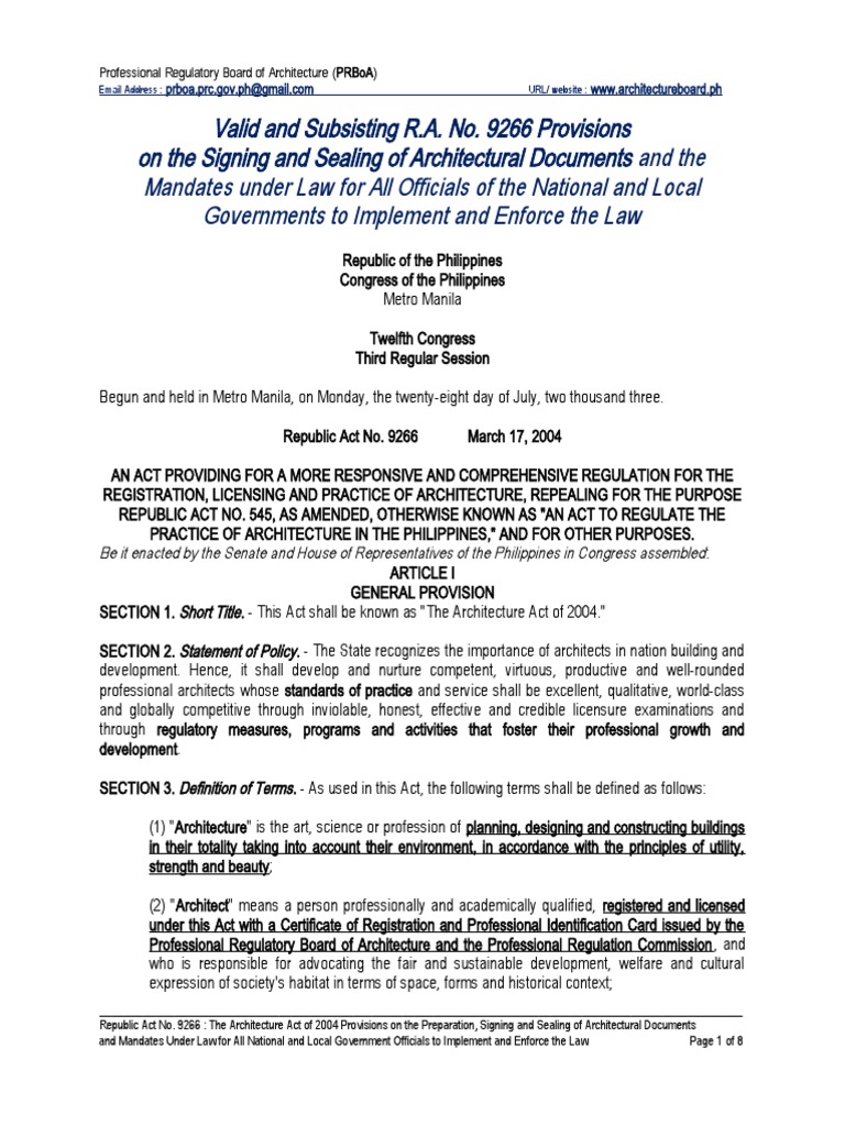 WWW - Architectureboard.Ph: Professional Regulatory Board of ...