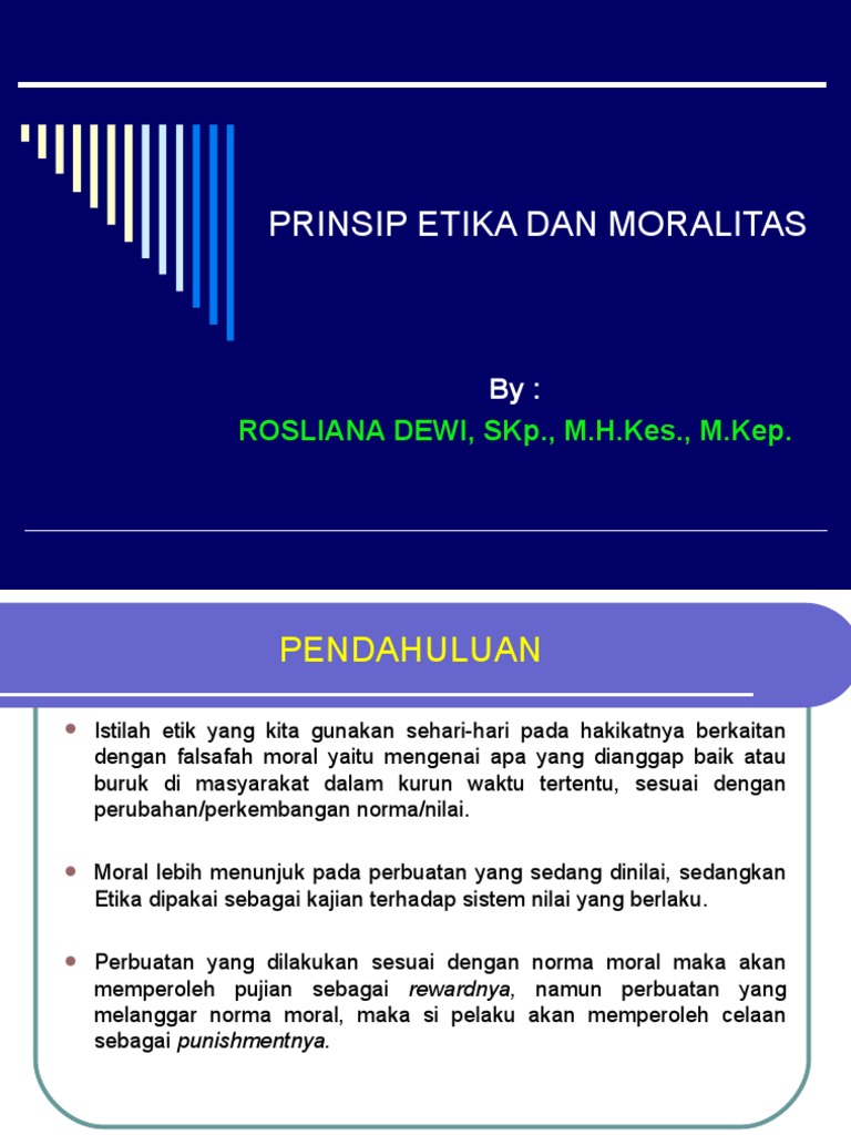 Prinsip Etika Dan Moralitas | PDF | Filsafat