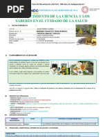 Experiencia de Aprendizaje N°07 - 1° y 2° Grado-1 | PDF | Alimentos | Aprendizaje