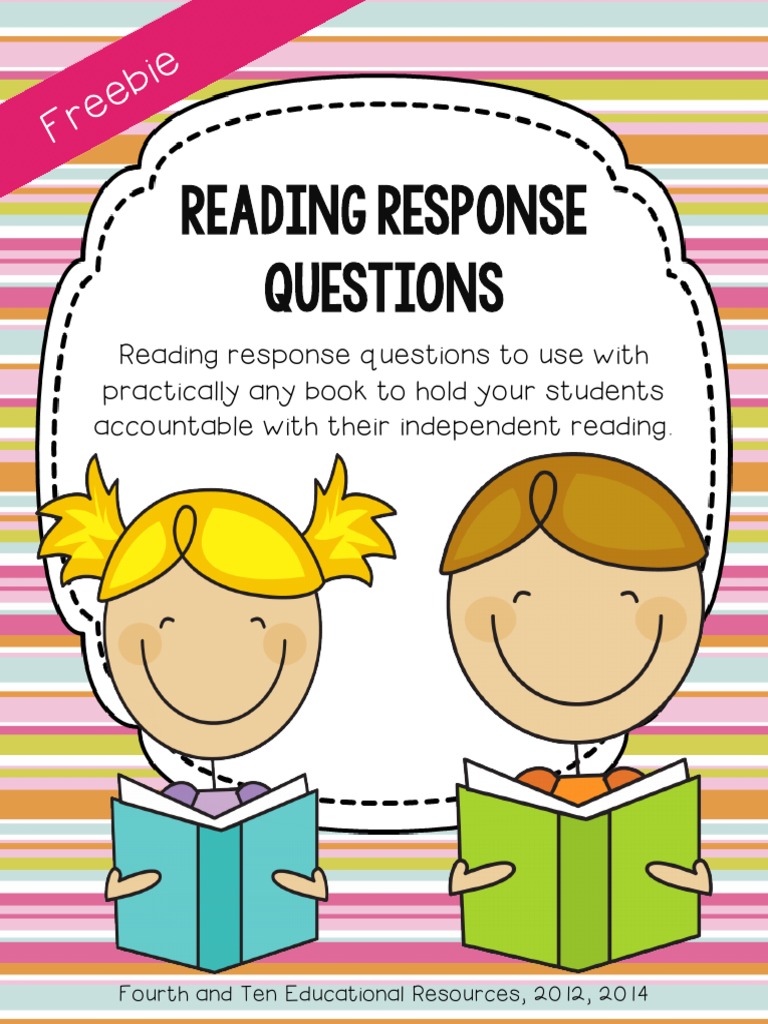 Reading Response Questions For Practically Any Book Freebie | PDF ...