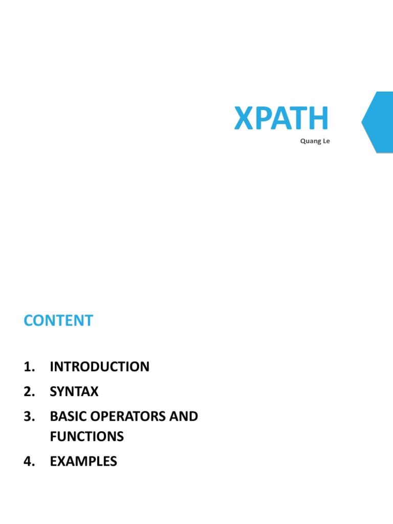 Xpath Guideline and Practises | PDF | X Path | Computer Programming