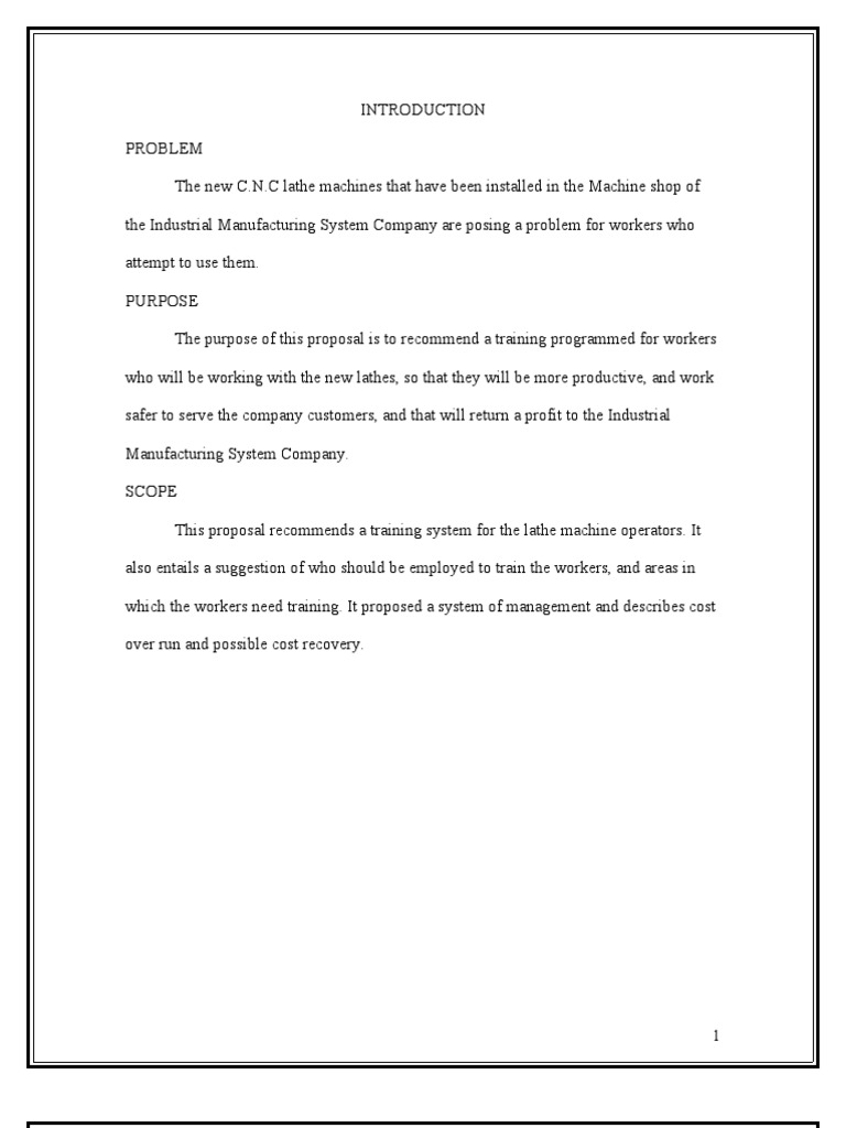 Proposal | PDF | Machines | Business