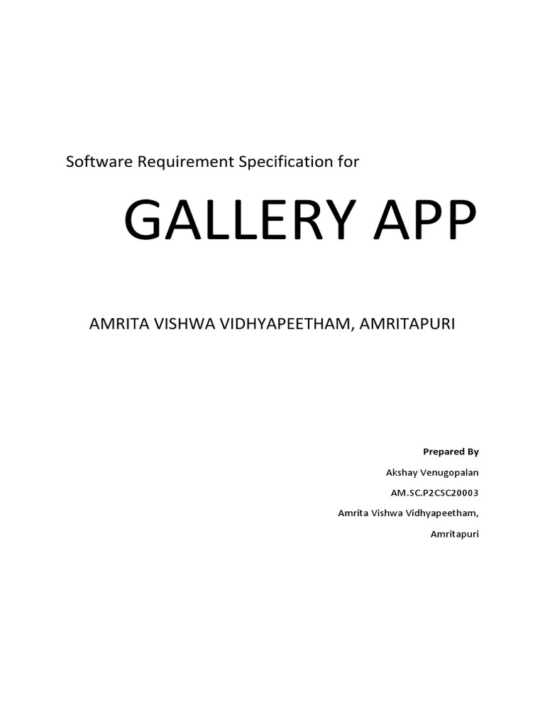 SRS For MAD Project | PDF | Mobile App | Computing