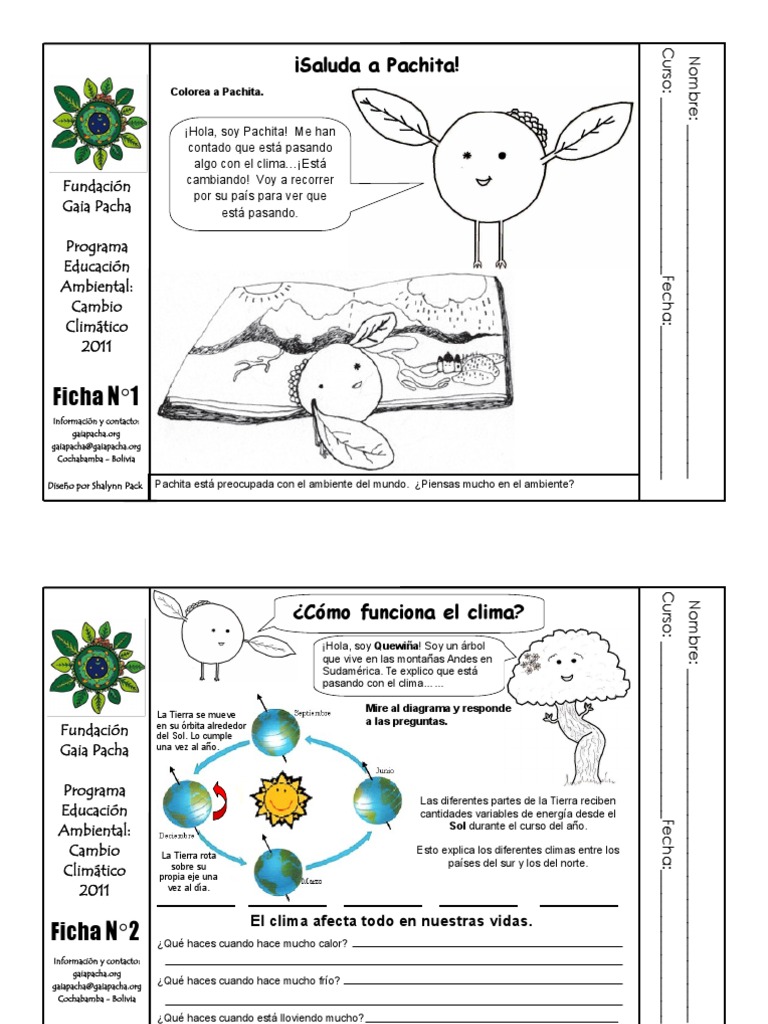 Cambio Climático para Niños Hispanohablantes (Kids Worksheets On ...