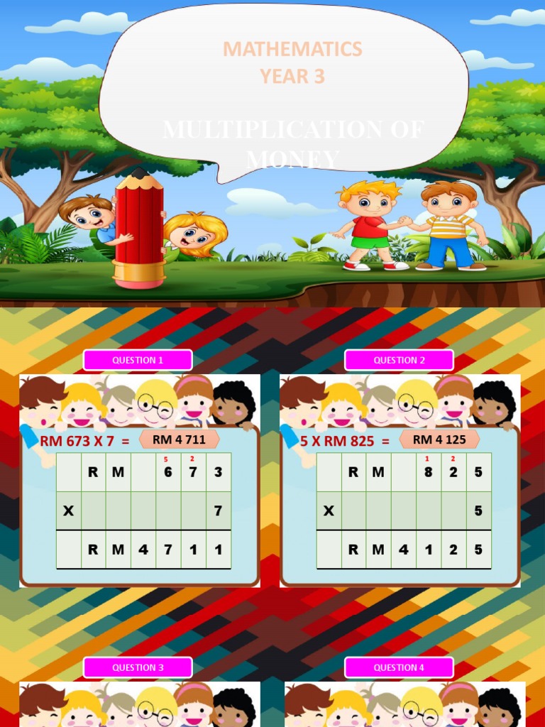 Year 3 Money Multiplication Exercises | PDF | Teaching Methods & Materials