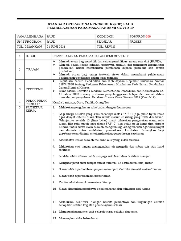 Sop PTM | PDF | Sains & Matematika