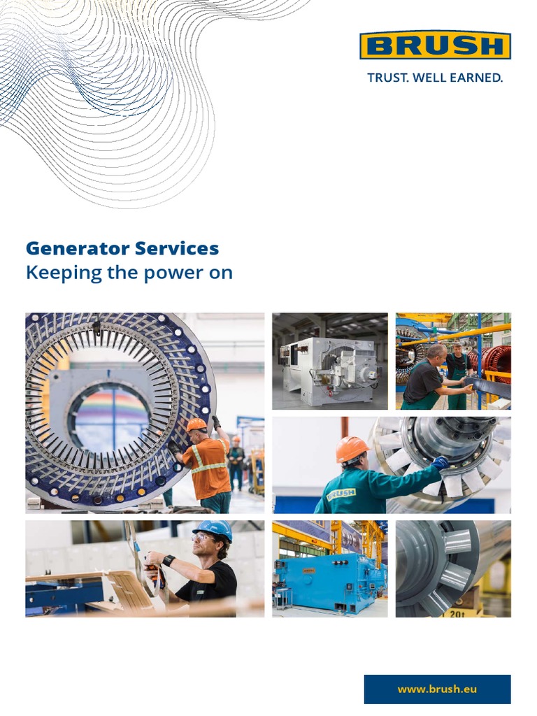 BRUSH Generator Services Brochure - 20 | PDF | Electric Generator ...