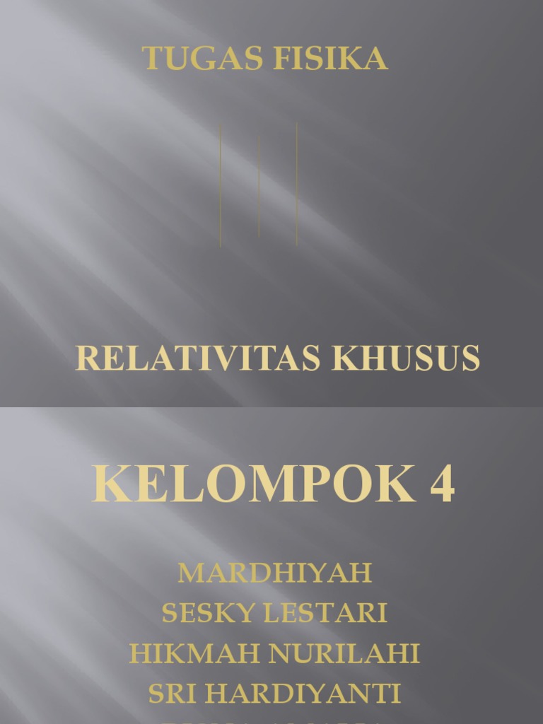 Relativitas Khusus | PDF