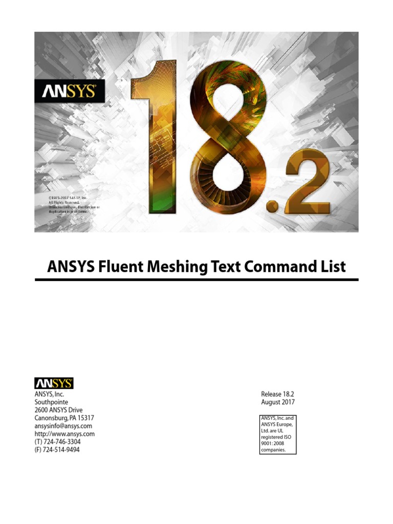 ANSYS Fluent Meshing Text Command List 18.2 | PDF | Command Line Interface | Menu (Computing)